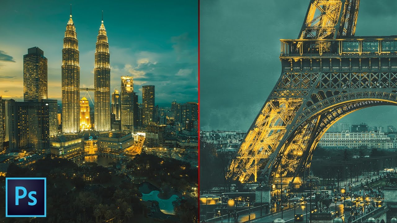 Teal and Yellow Color Grading Effect in Photoshop | Photoshop CC ...
