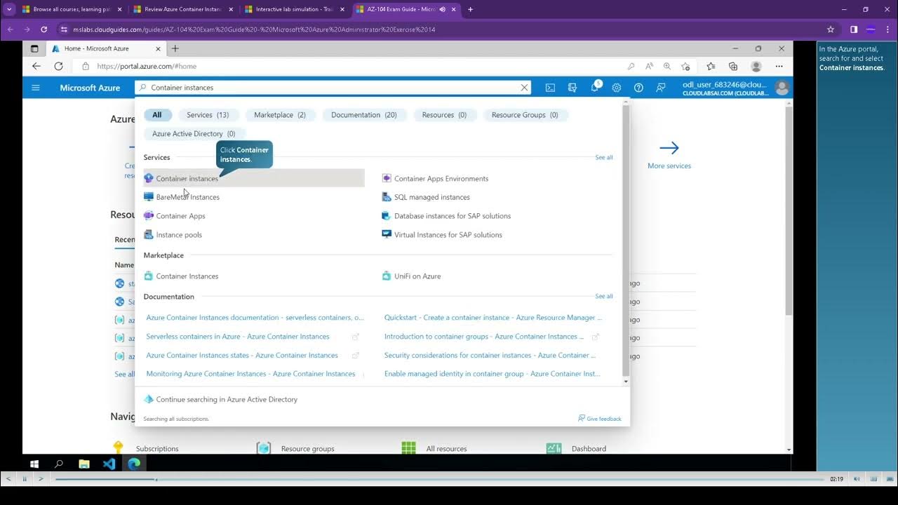 Microsoft Azure: Implement Azure Container Instances - YouTube