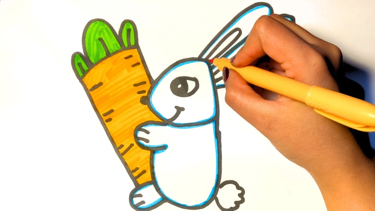 How to Draw a Rabbit !🐰 Easy Step-by-Step Tutorial for Kids with a Fun ...