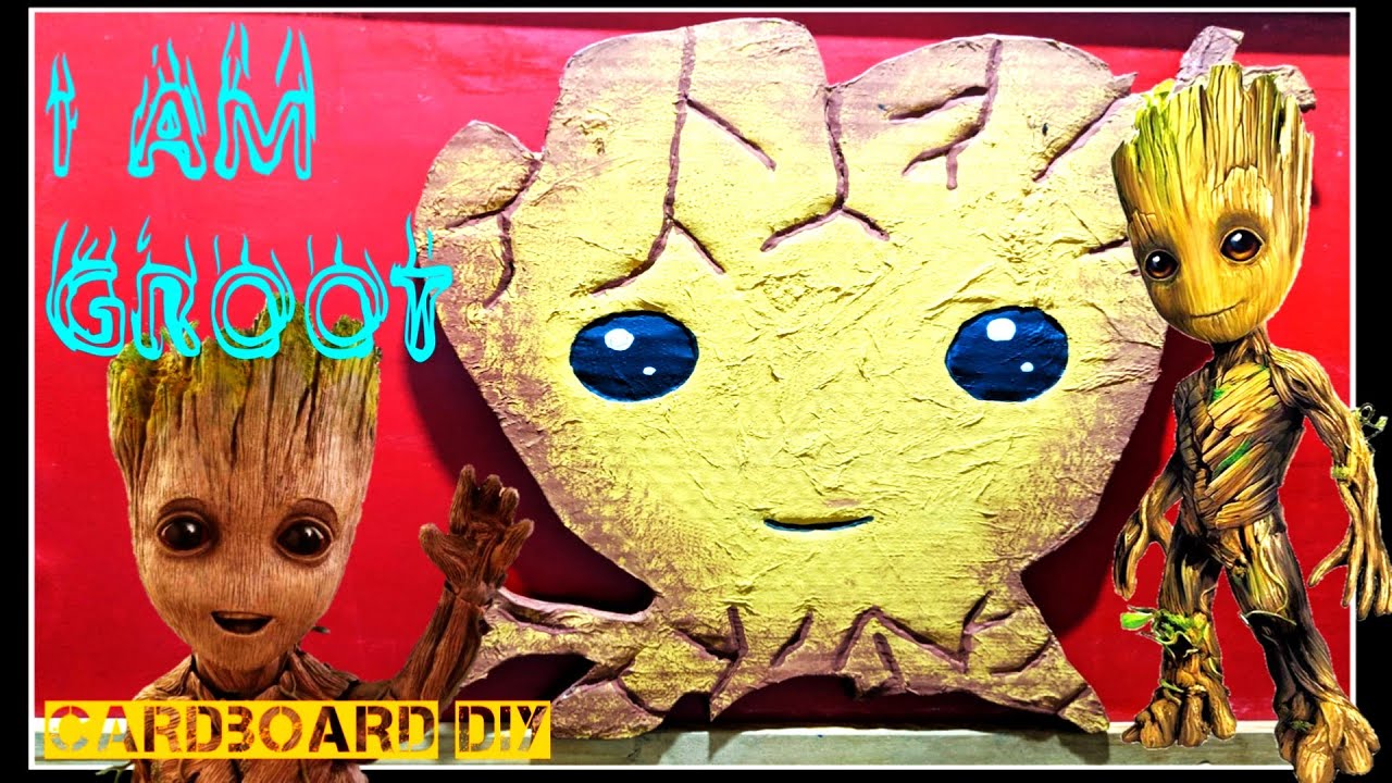 I am Groot | Cardboard Crafts | Cardboard diy | Diy | HandMade | Wall ...