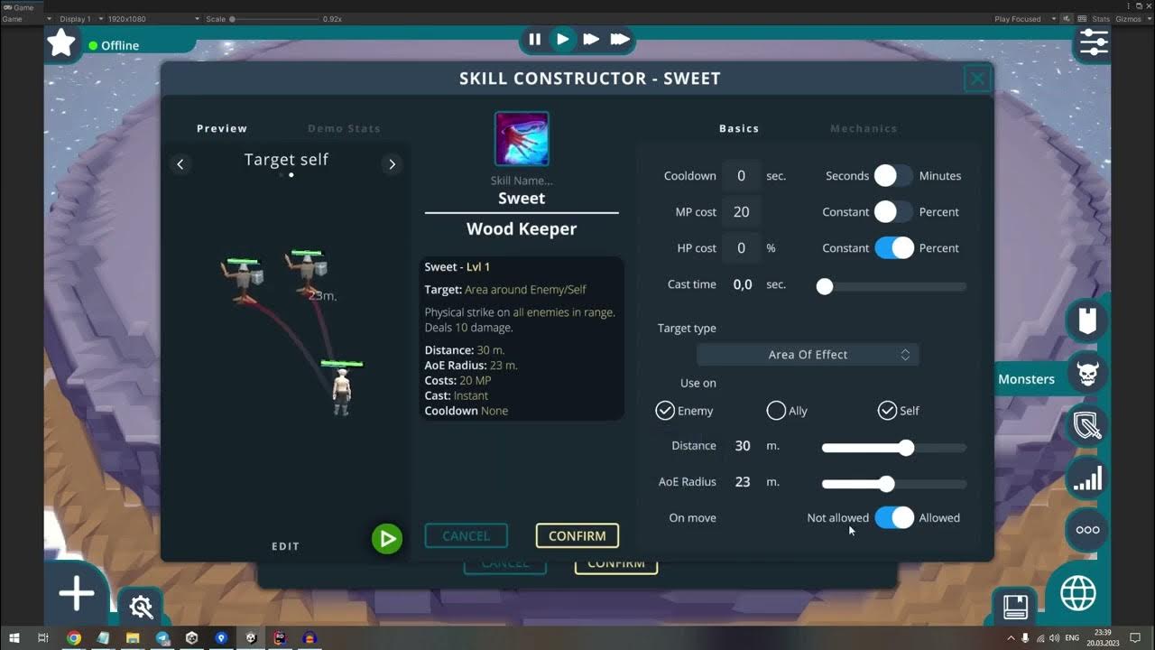 Build Your Abilities: Advanced Skill Constructor | MMO RPG DEV Tycoon Devlog - YouTube