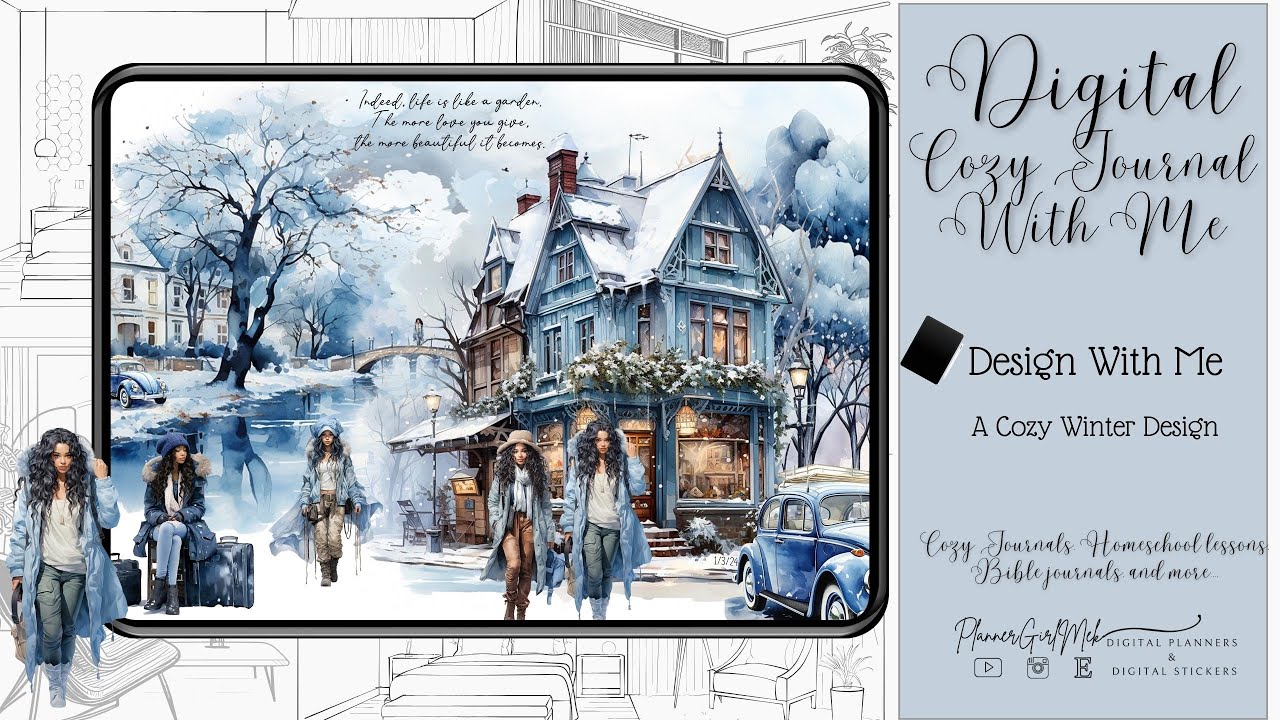 Design With Me: Cozy Winter Design | Digital Journal With Me | # ...