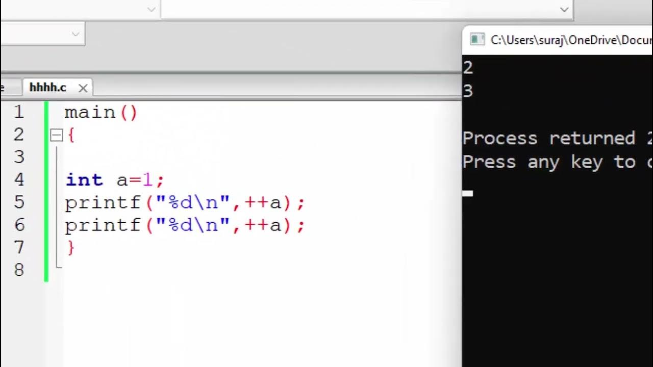 Increment and Decrement in C langauge@COMPUTEREXCELSOLUTION - YouTube