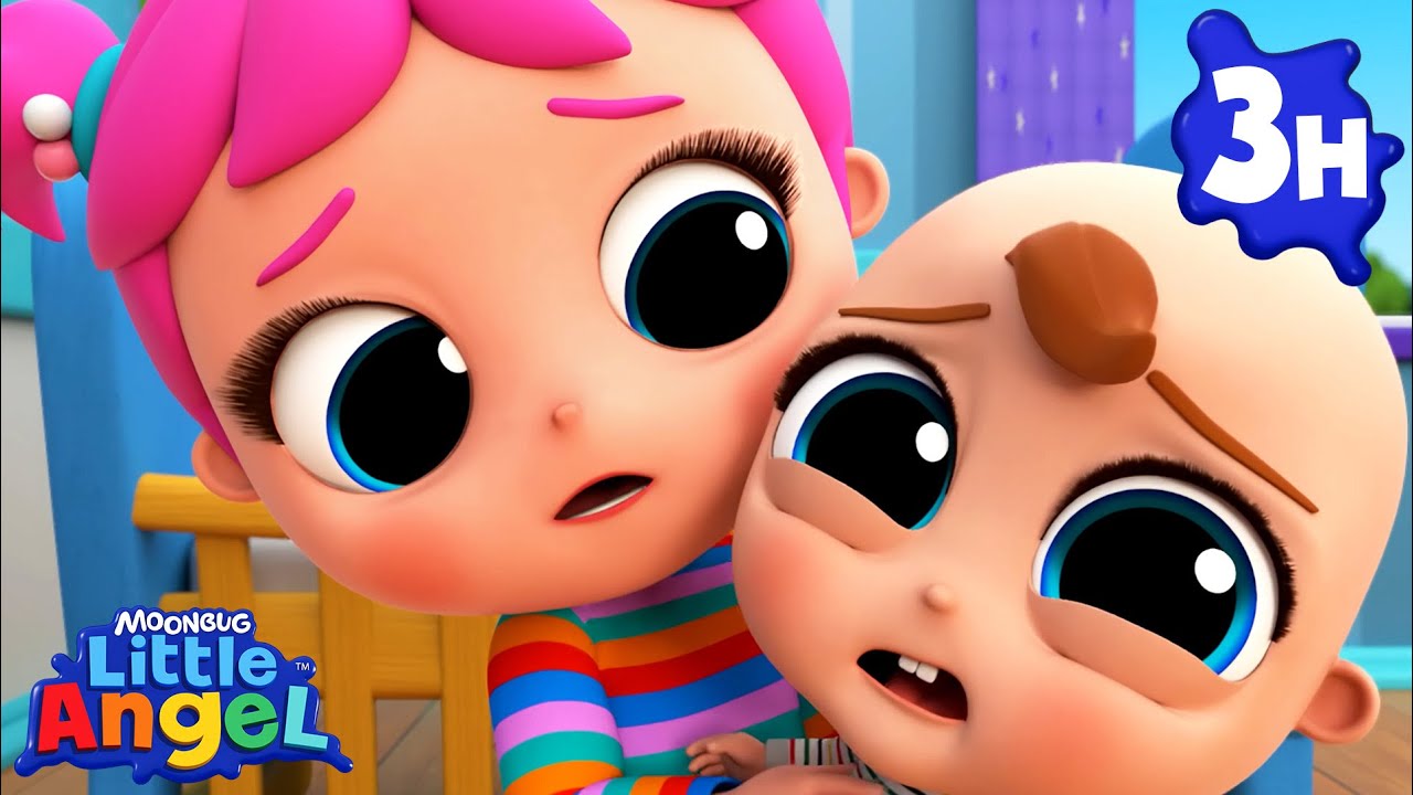 Big Sister Takes Care of Baby Brother! 👶💤| Little Angel Color Songs ...