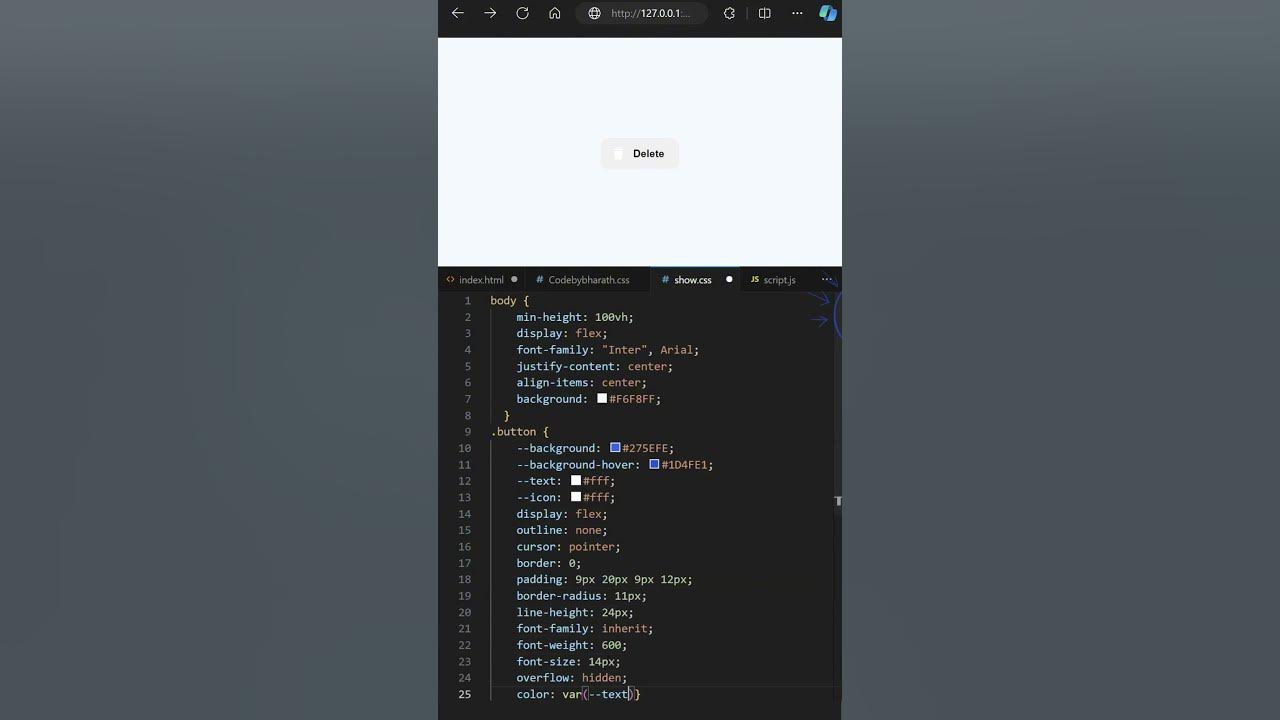 Day 016 🤯micro Css Delete Button Animation V2 Coding Cssanimation Webdevelopment Frontend