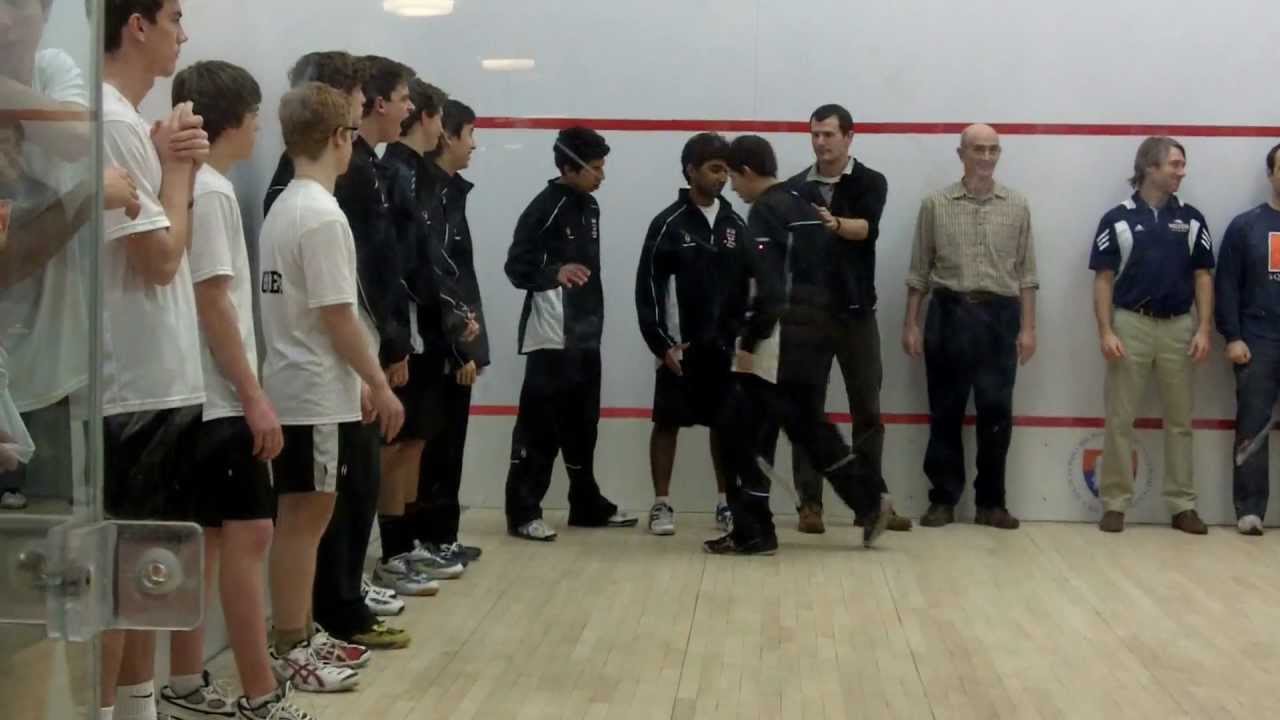 Milton Academy- St. George's Squash Match Intros video - YouTube