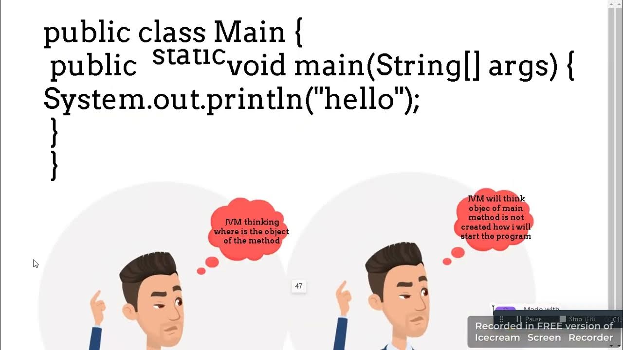 3. Explain public, static , void , main, String args in the main method - YouTube