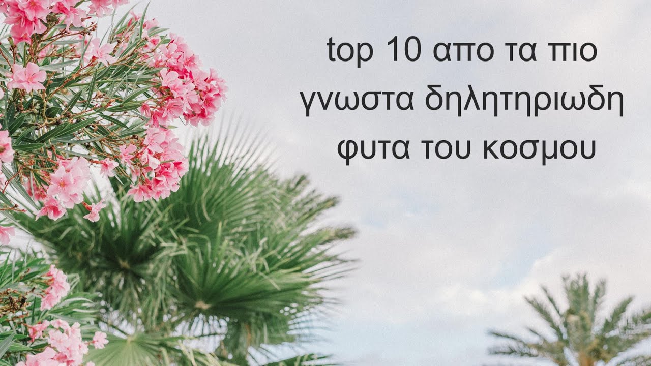 top 10 απο τα πιο δηλητηριωδη φυτα που υπαρχουν στον κοσμο. - YouTube