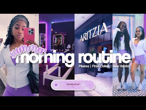MY 8AM SUMMER MORNING ROUTINE | First Collab, Pilates, Labubu, Grwm, New Habits