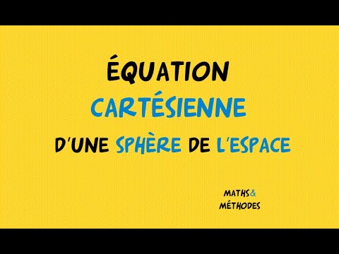 Équation cartésienne d'une sphère - YouTube
