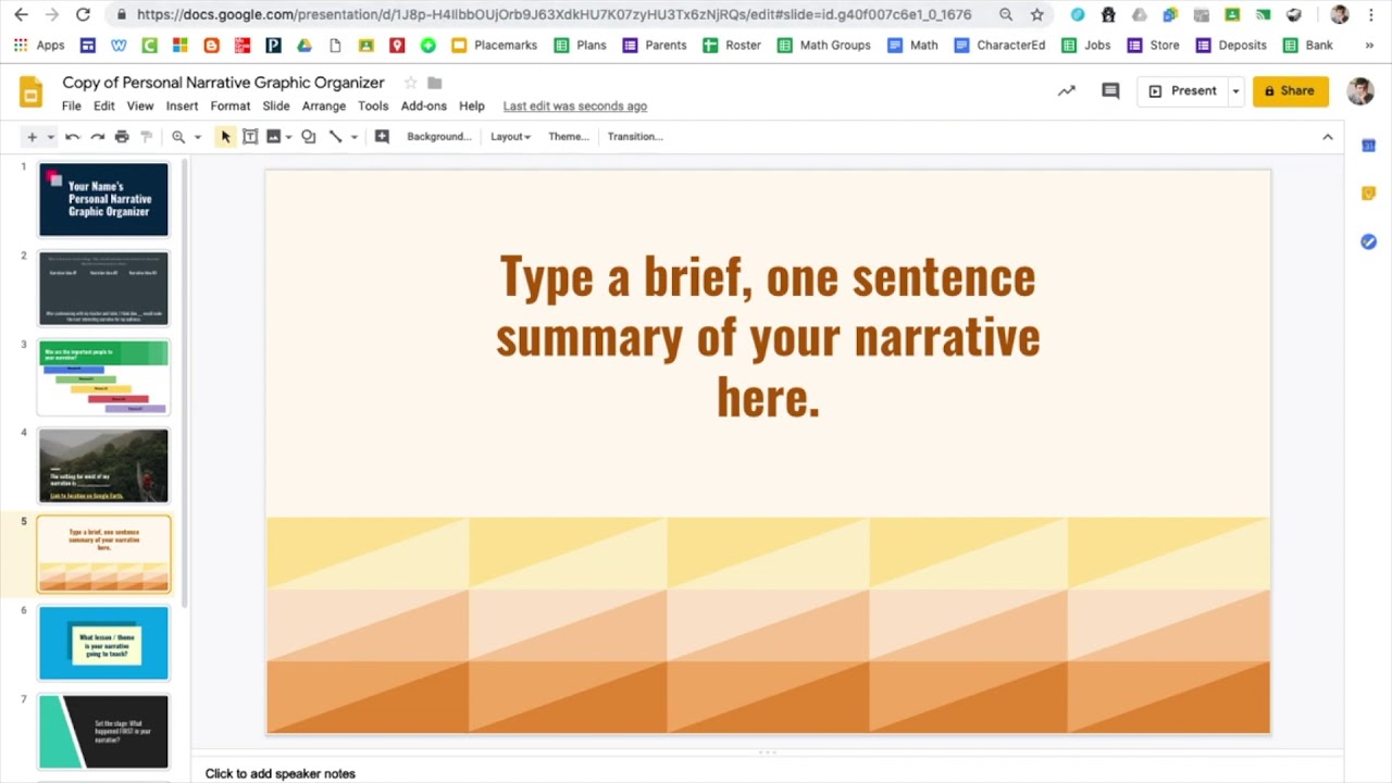 Using Slides as Writing Graphic Organizers in Google Classroom - YouTube