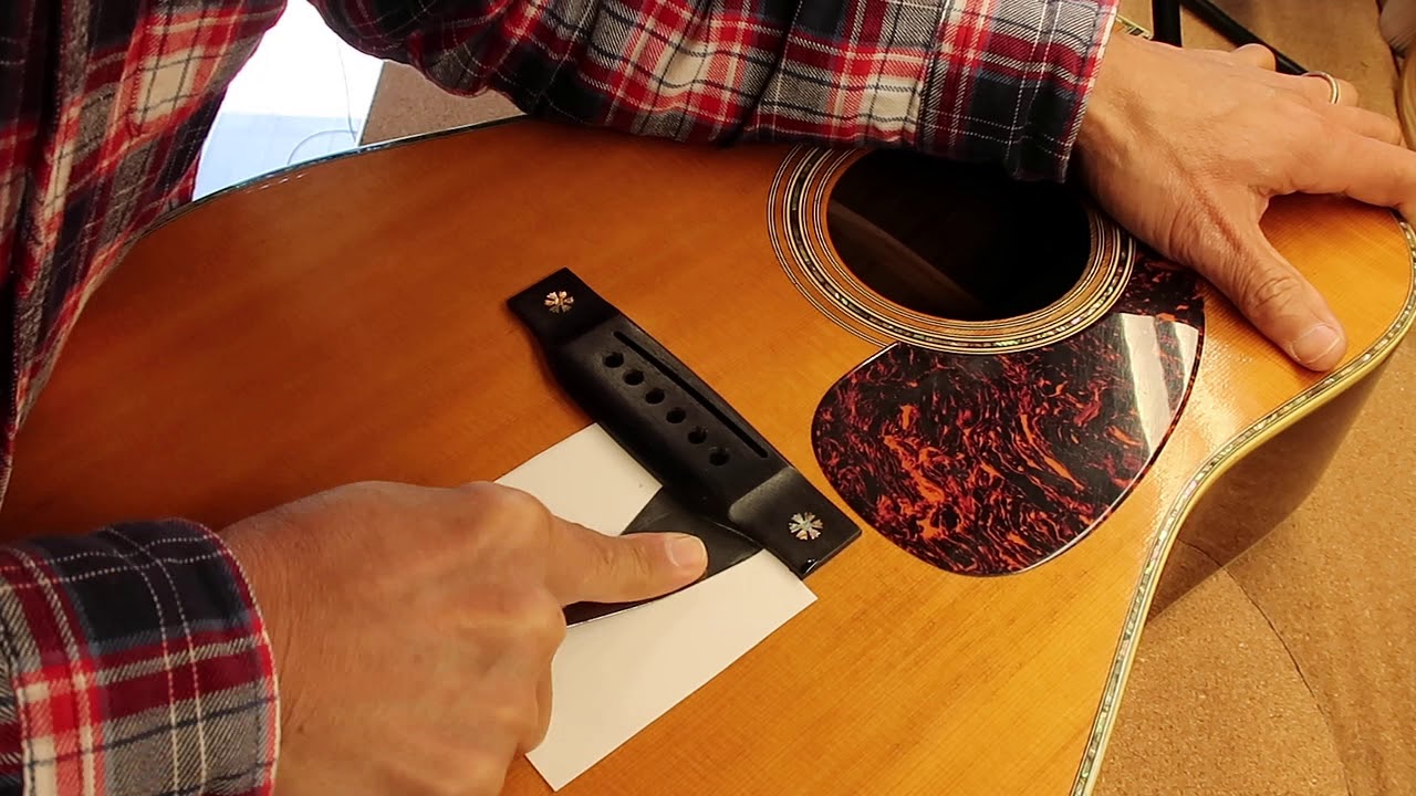Bridge remove on Martin D-42 - YouTube