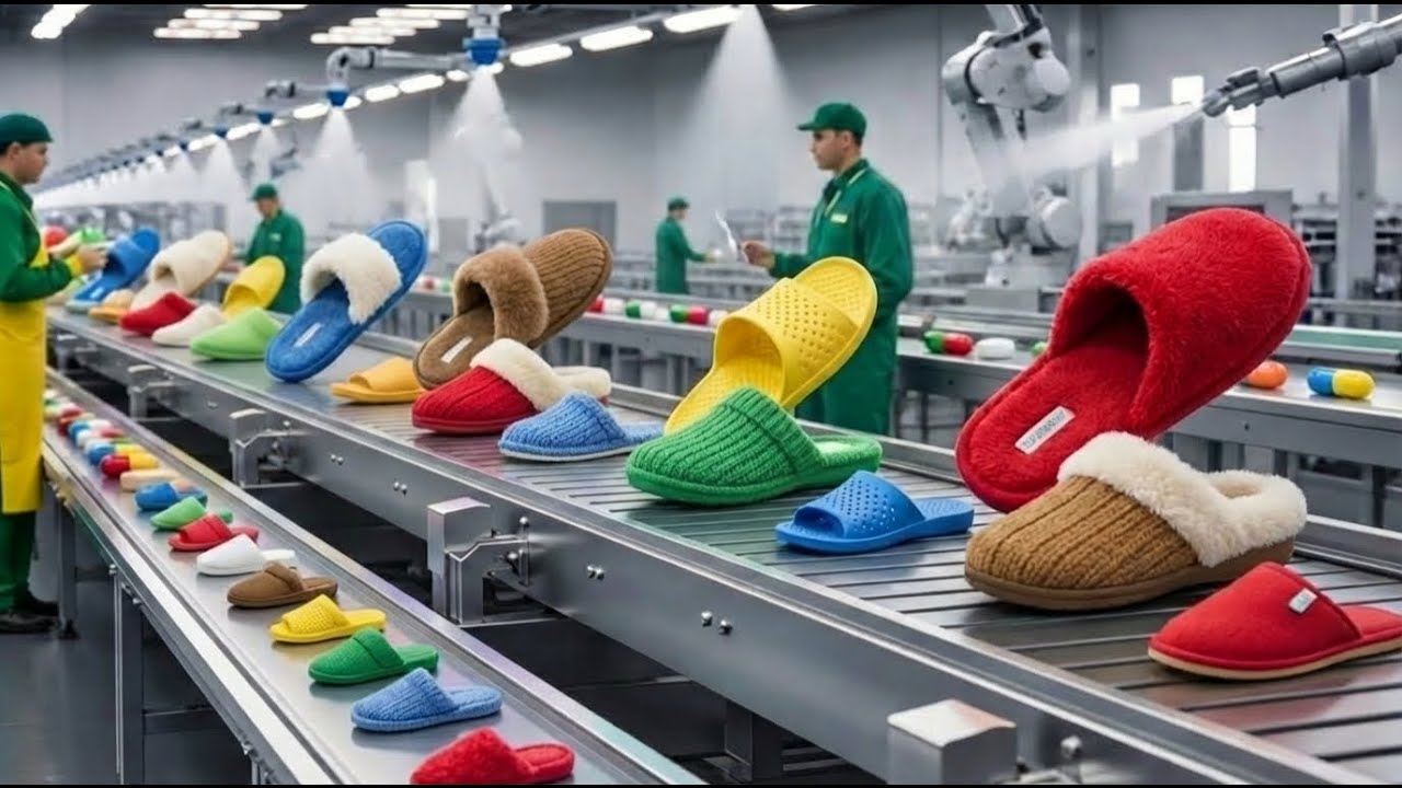 Inside the Slipper Factory | Complete Slipper Manufacturing Process ...