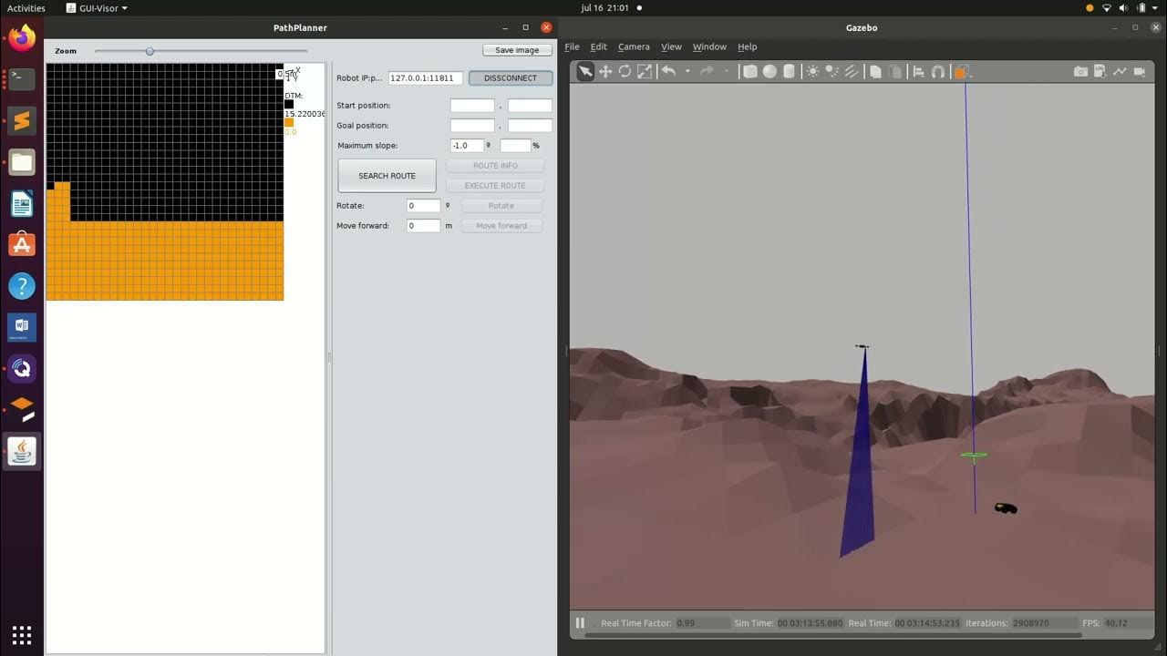 Mars simulation with UAV and UGV exploration - YouTube