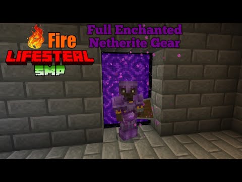 I Made Full Enchanted Netherite Armour In Fire Lifesteal SMP ...