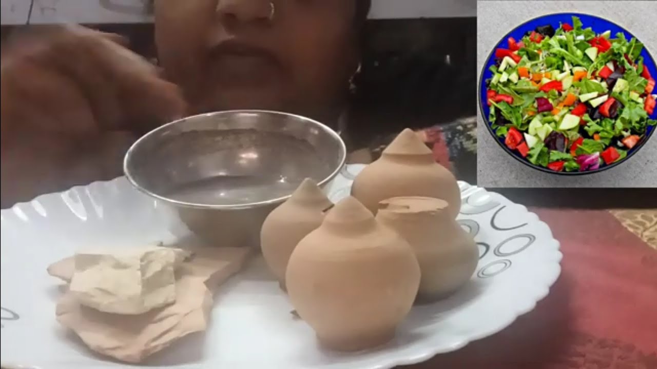 green salad clay pot with nakhumad paste - YouTube