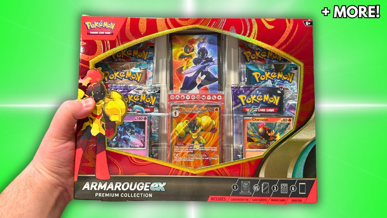Opening an Armarouge EX Premium Collection Pokemon Card Box + MORE ...