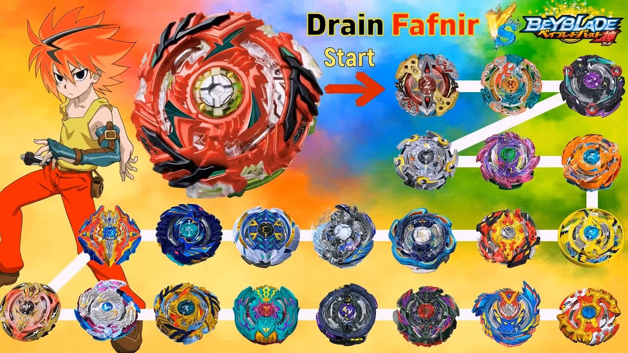 【Drain Fafnir VS ALL Beyblade Burst marathon】 ベイブレードバースト 베이블레이드 버스트 ...