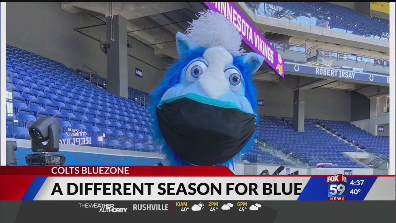 Blue the Mascot adjusting to changes on and off the field amid pandemic ...