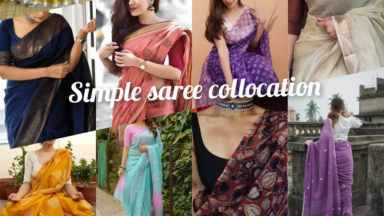 Simple saree ideas for office & college going girls / daily wear saree ...