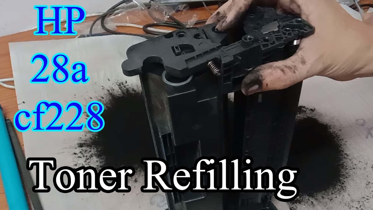 hp 28a toner refilling hp m403 printer cartridge refilling - YouTube