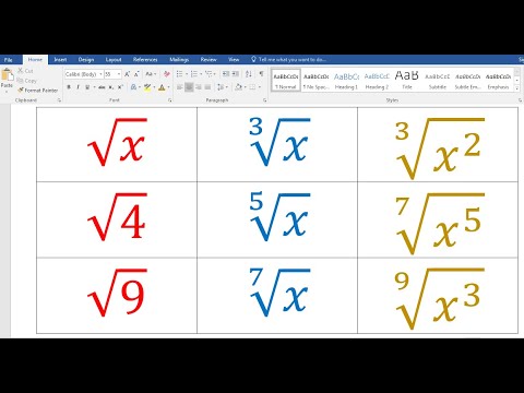 How to Type Square Root Symbol using Microsoft Word - YouTube