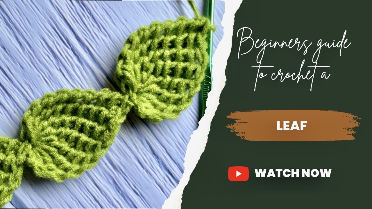 Ep.6: How-to CROCHET LEAF chain for BEGINNERS | EASY Step-by-step ...