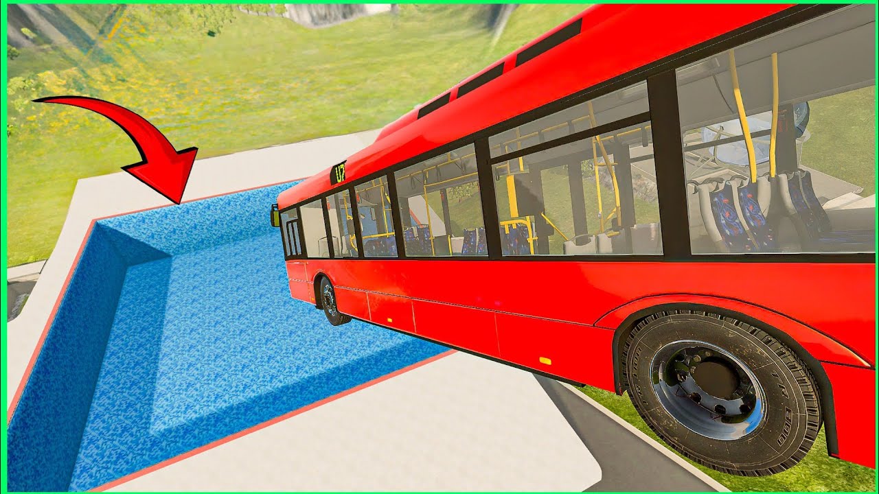 High Speed Jumping In pool #02 – BeamNG Drive | AnSiN DriveClub - YouTube