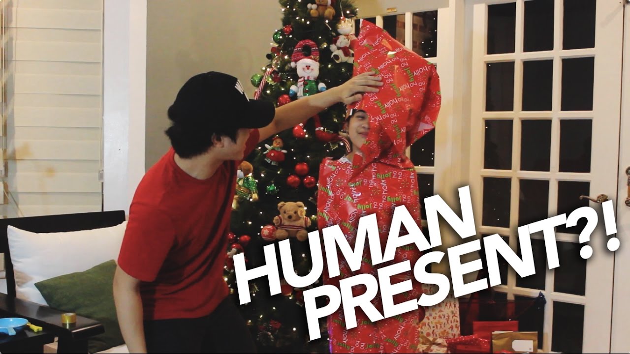 Christmas Human Wrapping Challenge | Ranz and Niana - YouTube