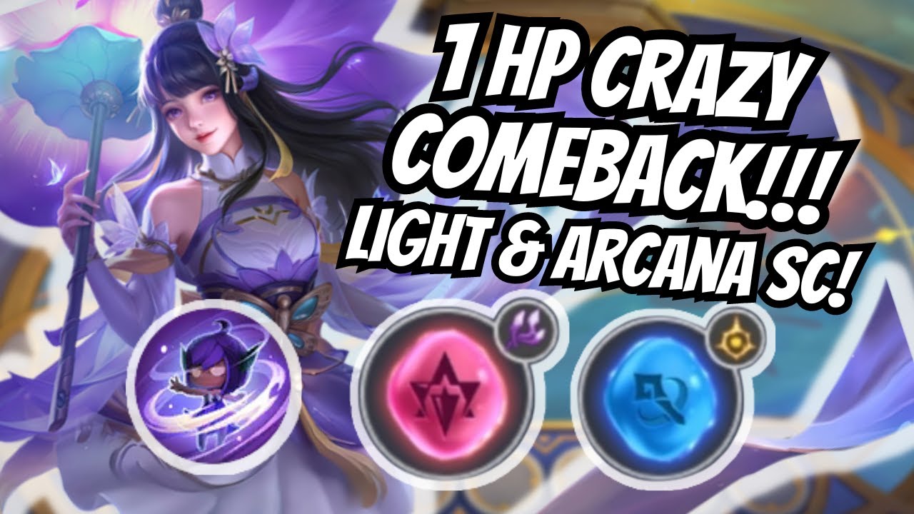 1 HP CRAZY COMEBACK! LIGHT & ARCANA SC! RYA SKILL 3 | MOBILE LEGENDS ...