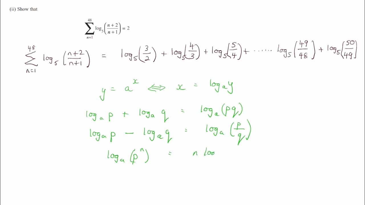 Edexcel A Level Maths 2019, Paper 2 Question 8 - Sigma Notation ...