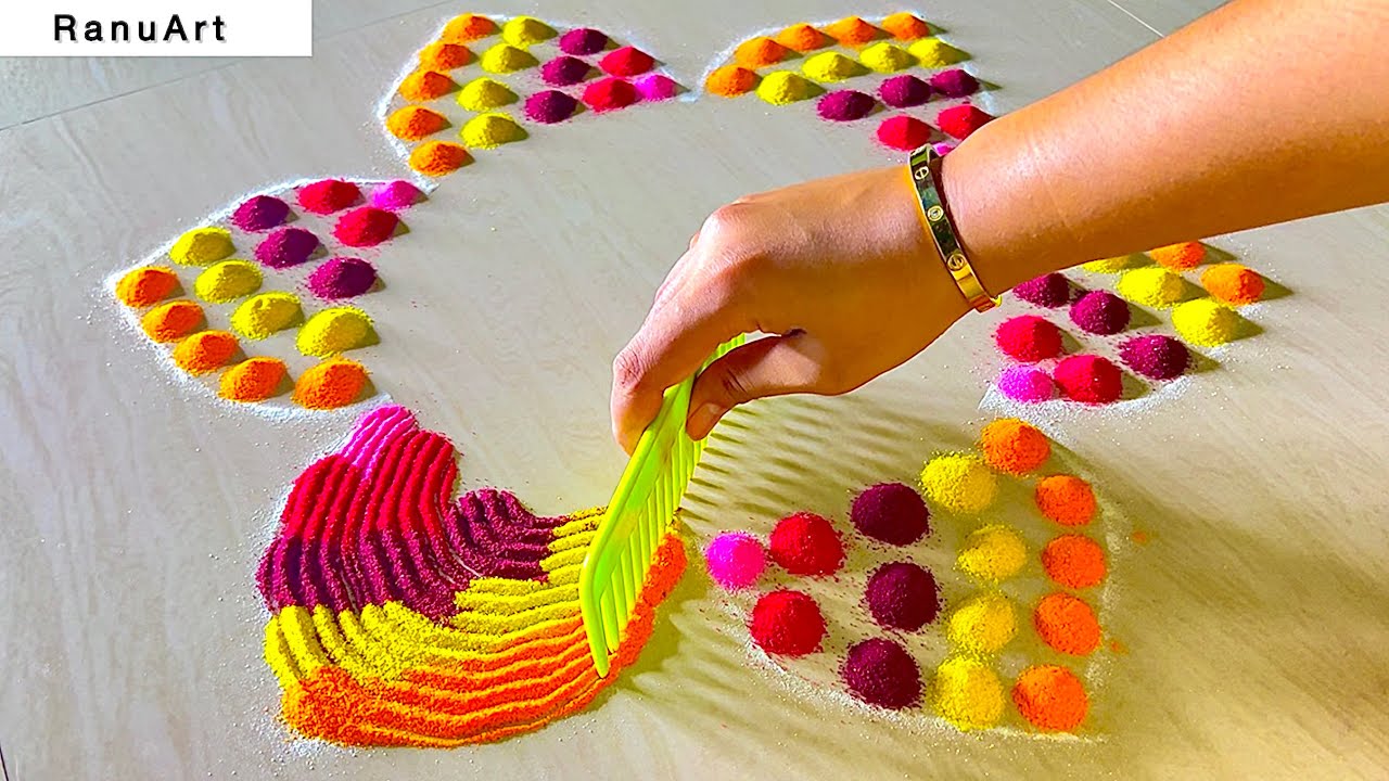 2 Simple Rangoli | Diwali Rangoli Designs | Navratri Rangoli designs ...