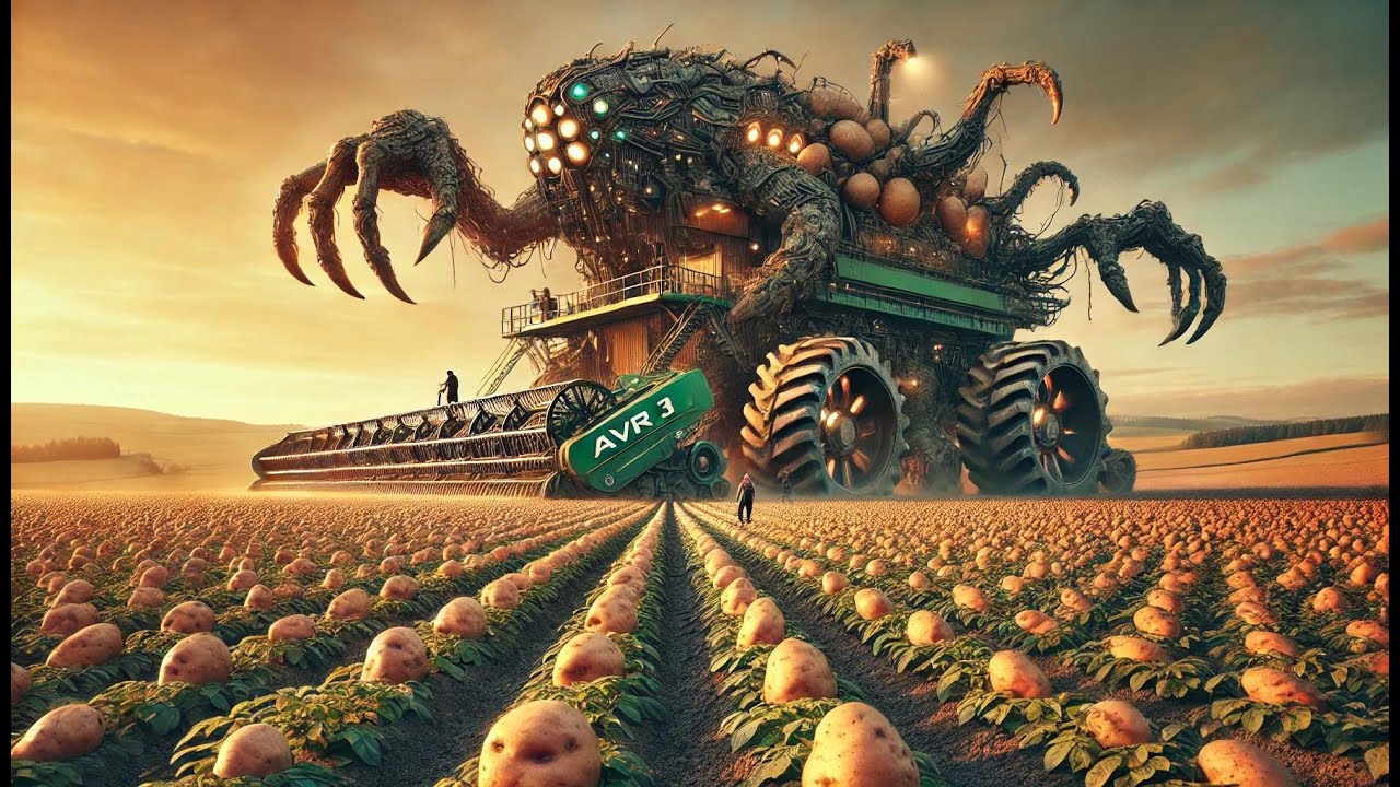 AVR puma 3 on tracks potato harvest - YouTube