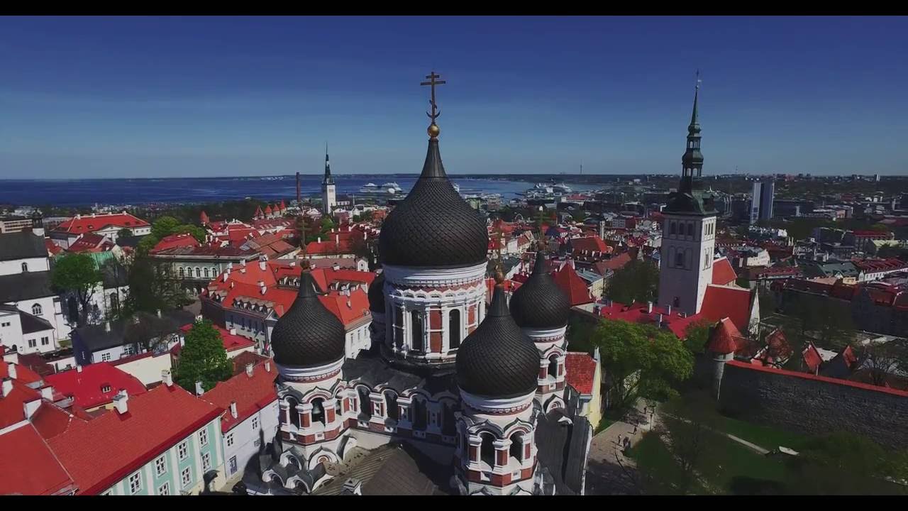 ESTONIA TALINN OLD TOWN 2016 Drone Fotage - YouTube