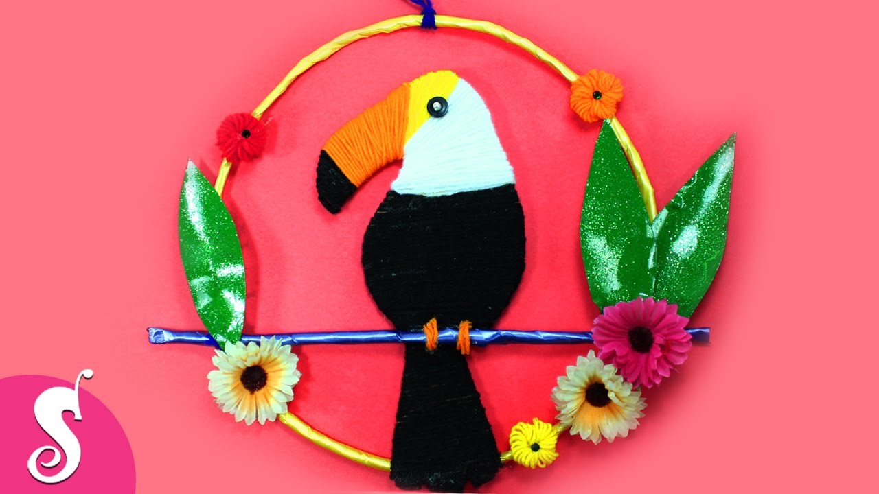 Wall Hangings TOUCAN Bird SHOWPIECE from Woolen for Wall Decorating ...