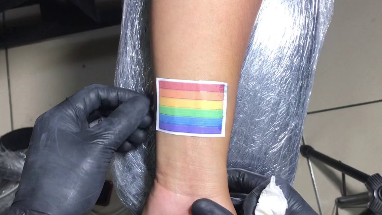 LGBT Flag Tattoo Timelapse - YouTube