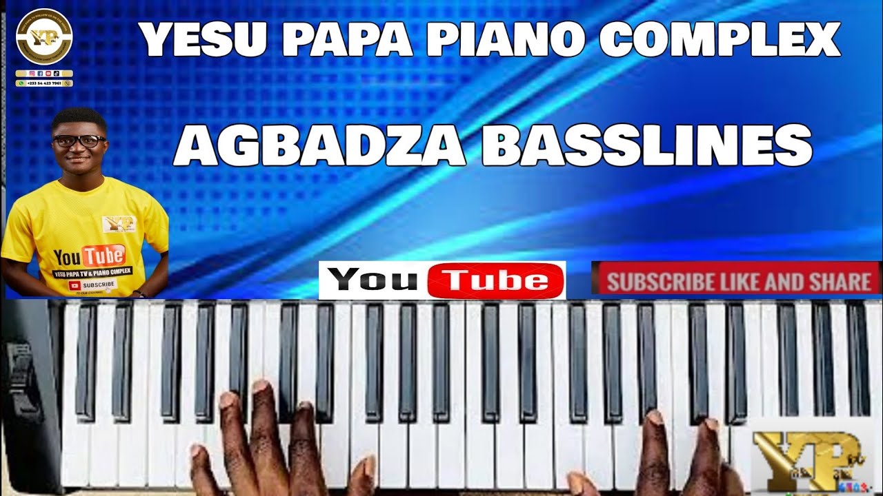 HOW TO PLAY AGBADZA BASSLINES USING 5'1'4'5 AS A BEGINNER TO PLAY ALL ...