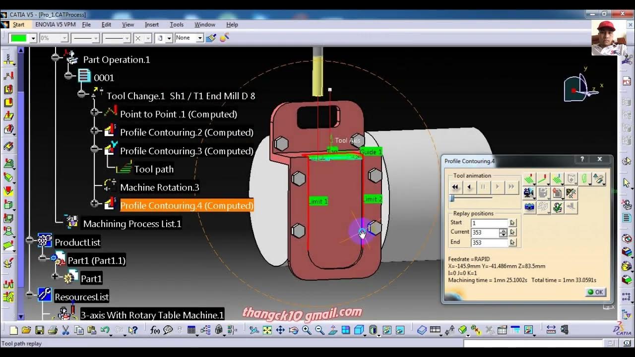 Rotary toolpaths | 4 axis full tutorial on Catia #2 - YouTube