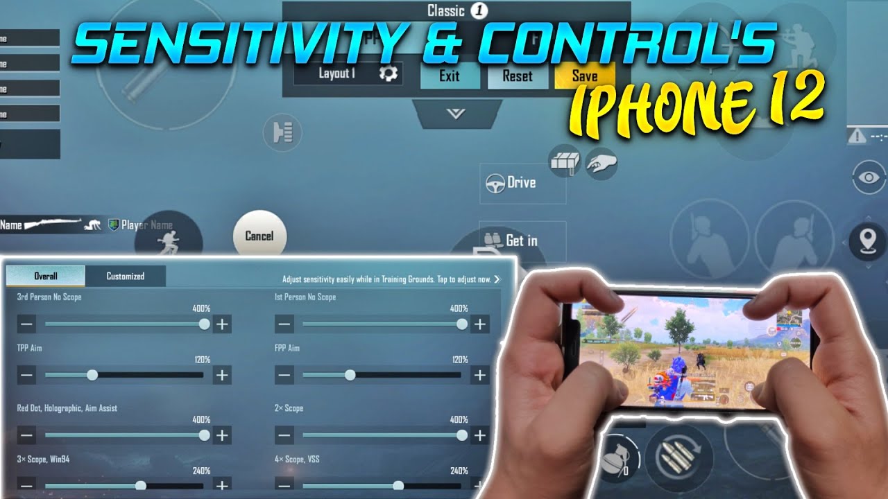 iPhone 12 Bgmi Sensitivity And Control's With Code 4 Finger + Always On ...