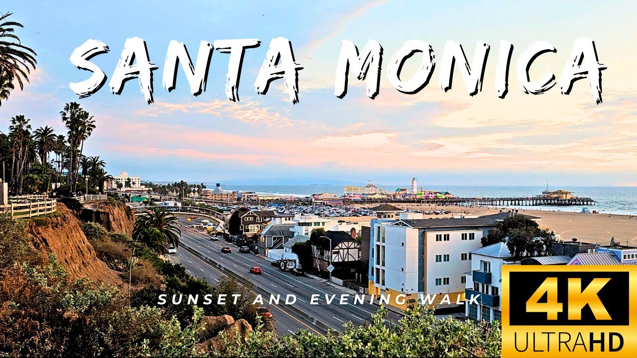 Santa Monica Sunset at Christmas in 4K - YouTube