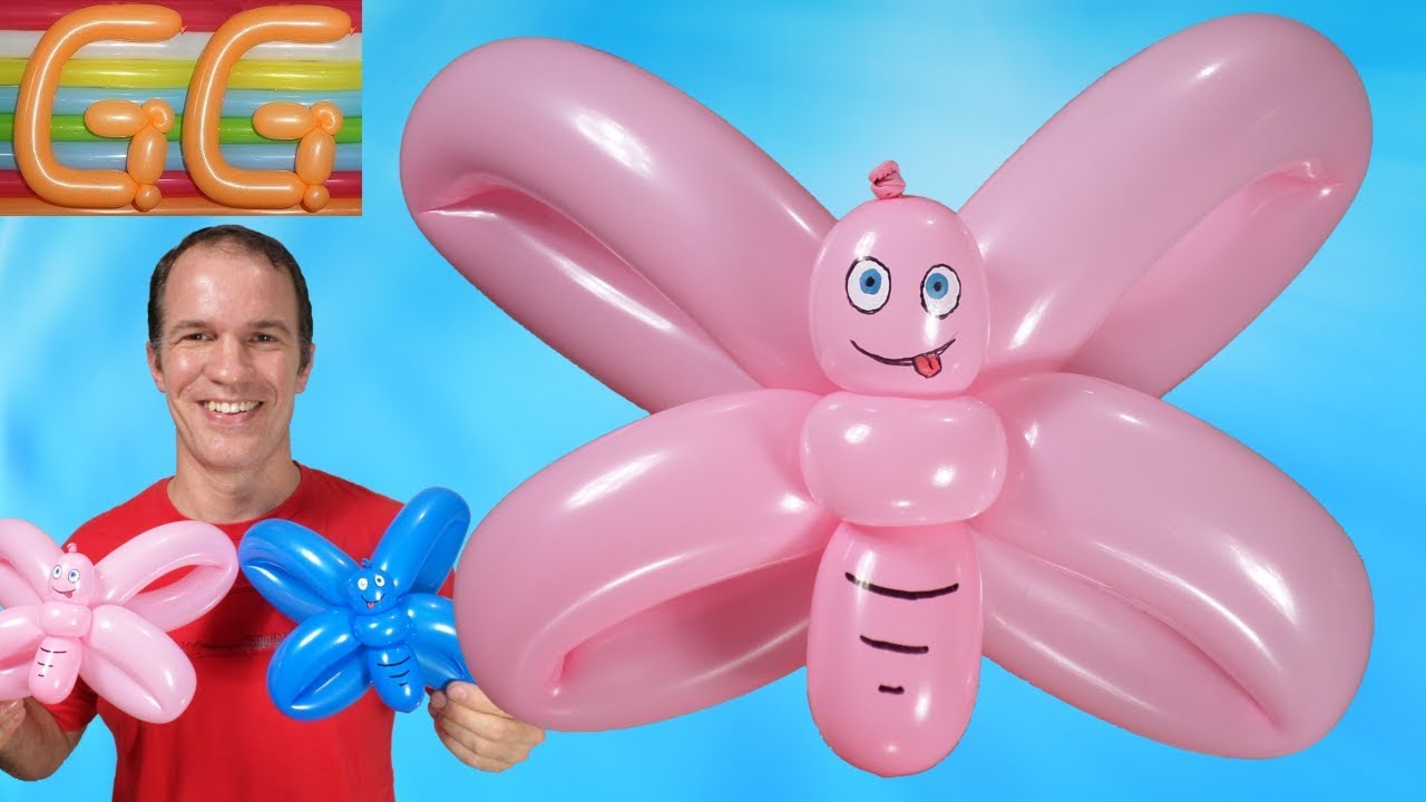 como hacer una mariposa con globos - globoflexia facil - como hacer ...