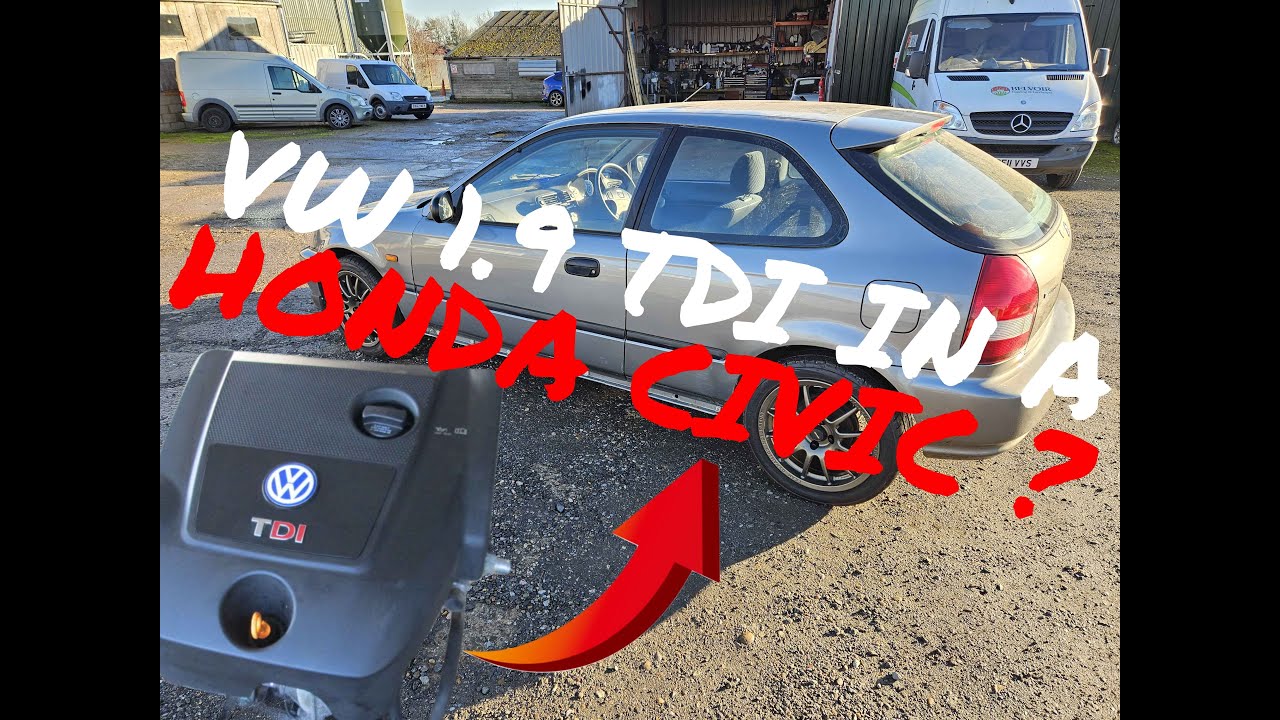 PART 3 VW 1.9 TDI PD150 ENGINE SWAP INTO HONDA CIVIC EK NEW CAMSHAFT ...