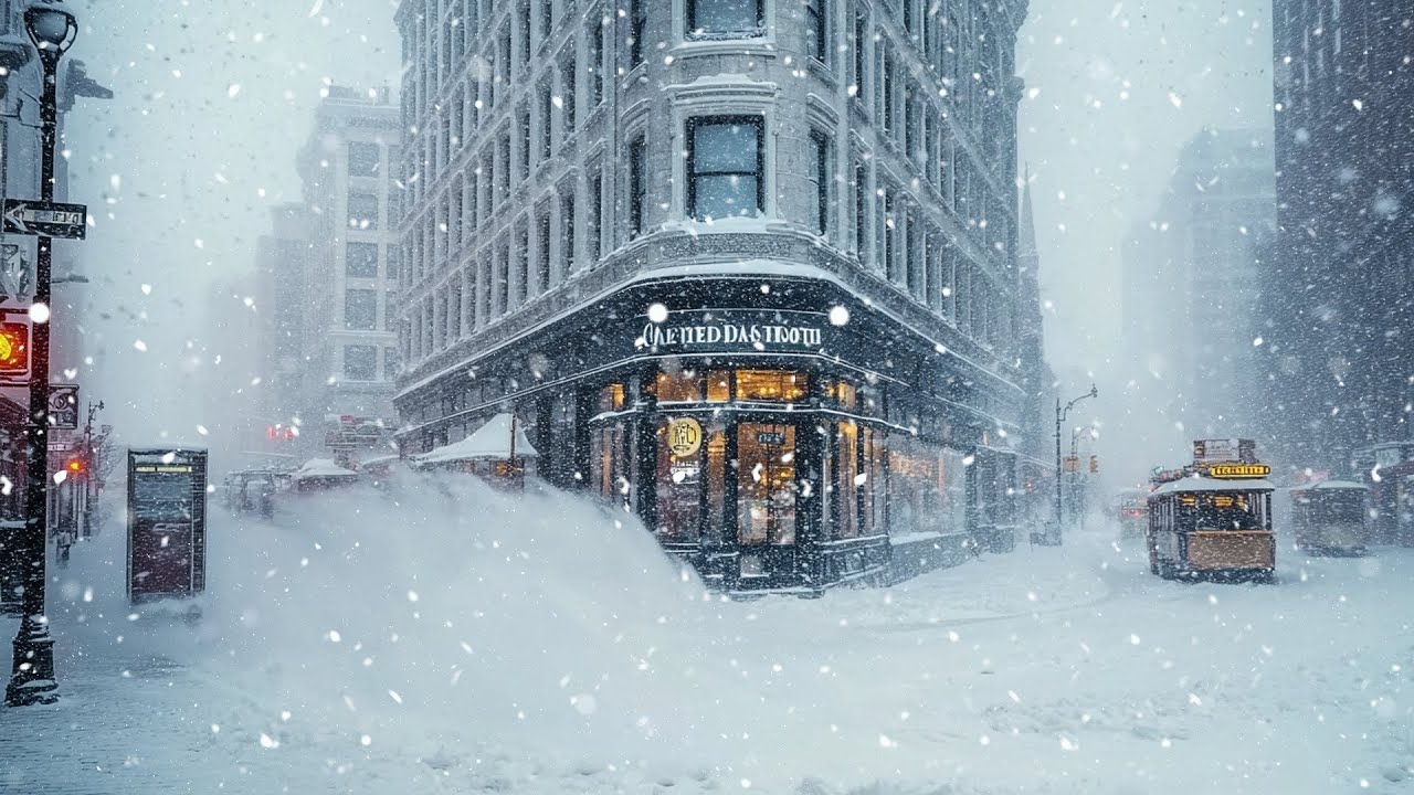 Soothing Blizzard Sounds for Sleep | Blizzard Roars Outside a Large ...