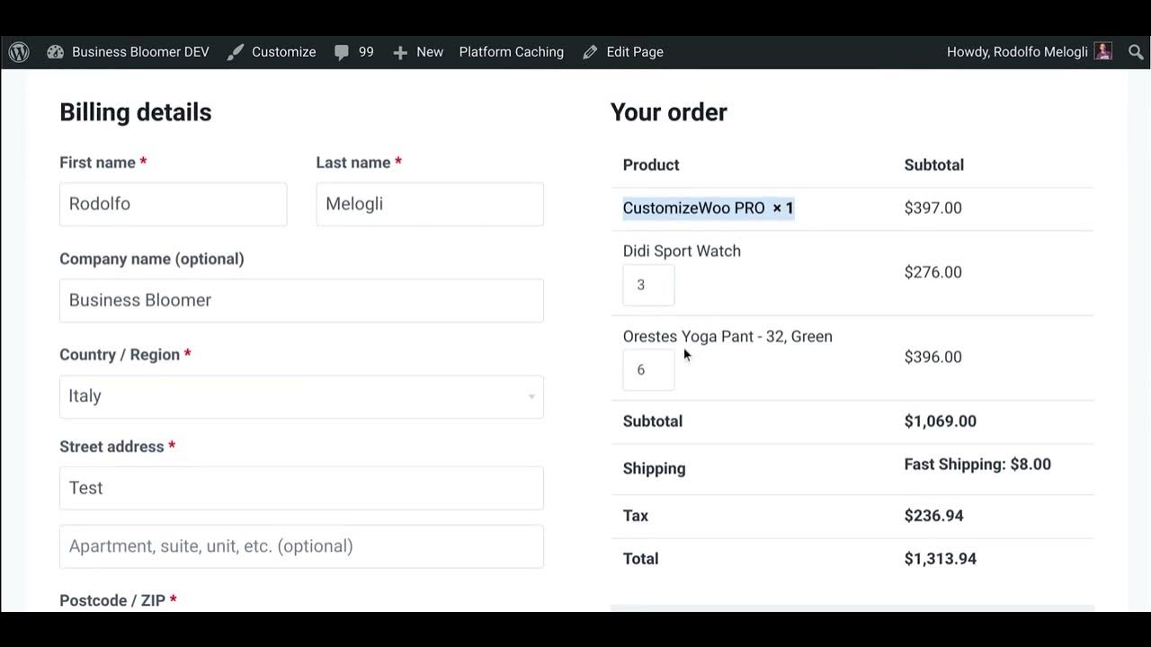 Business Bloomer WooCommerce Change Product Quantity On The Checkout Page Mini-Plugin Overview ...