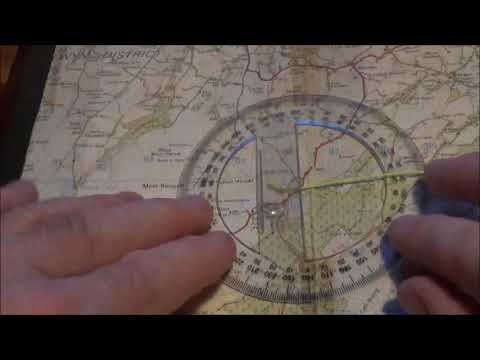 Easy way to find a map / grid bearing - YouTube