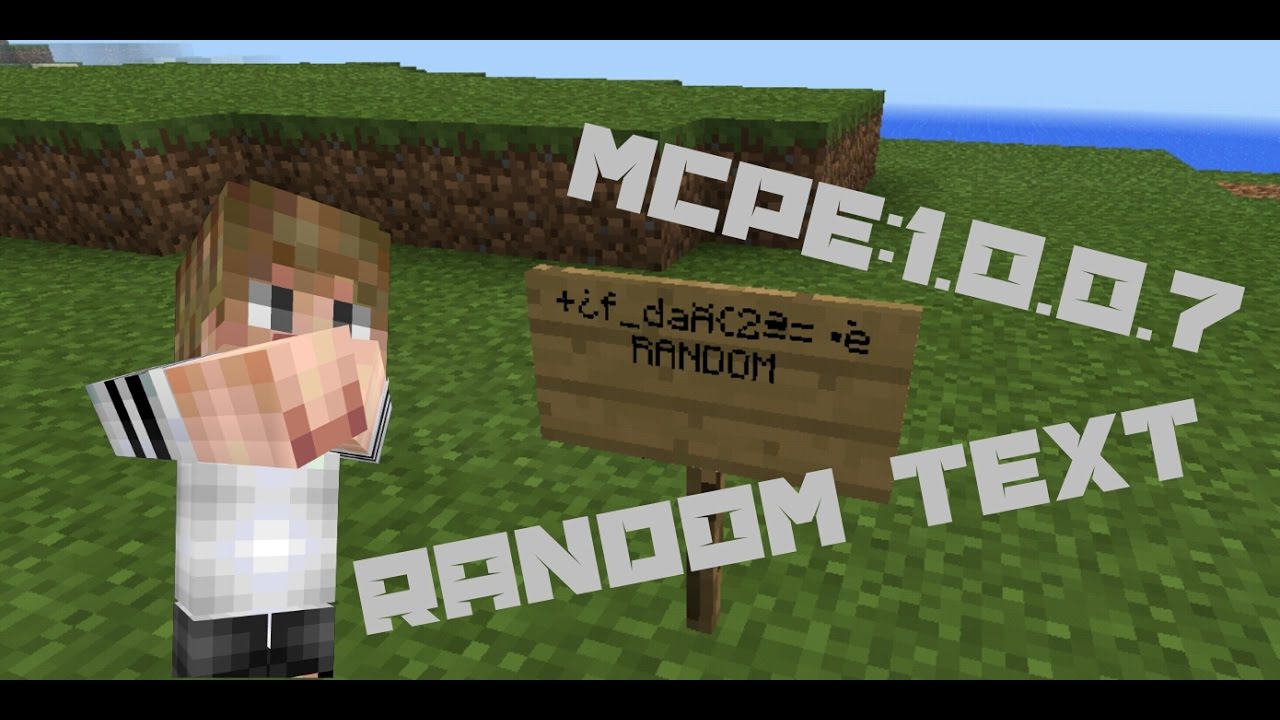 MCPE:1.0.0.7 How To Make A Random Text!!! - YouTube