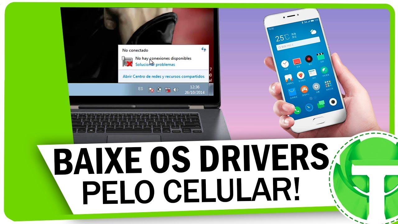 Como baixar o DRIVER DE REDE pelo celular e instalar no PC com Windows ...