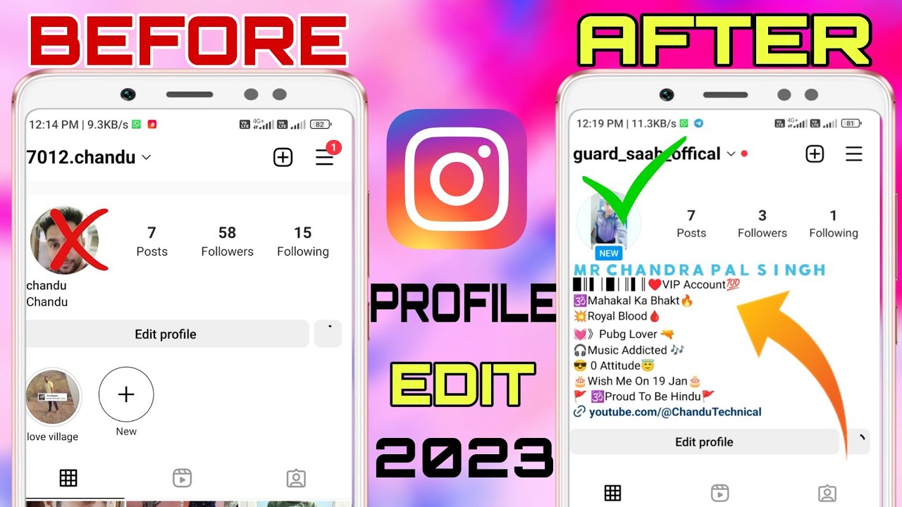 Instagram profile edit !! Instagram profile edit Bio details 2023 😍 ...