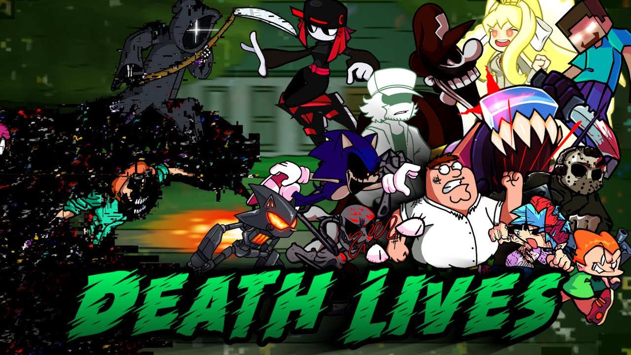 FNF Death Lives But Every Turn A Different Cover Is Used 🗣️📢🔥(Darkness ...