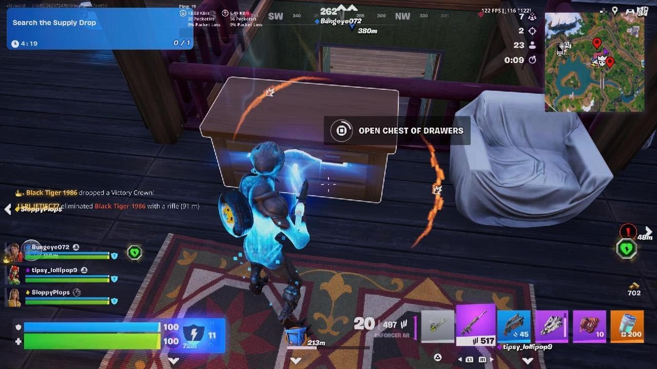 Fortnite - Secret Chest out of drawers - YouTube